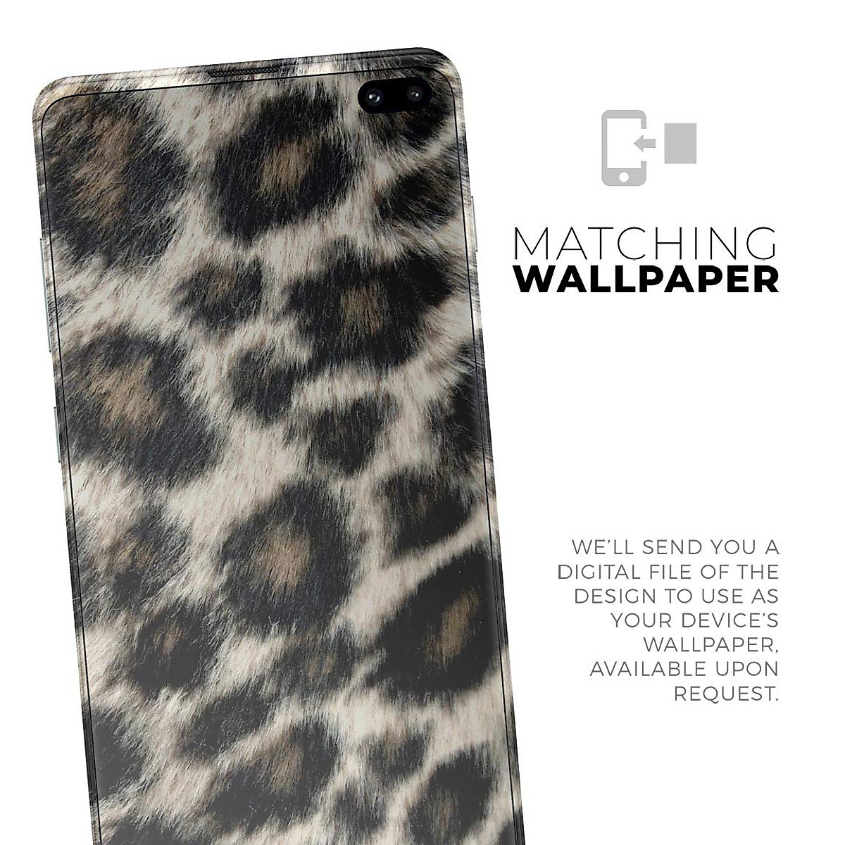 DesignSkinz Light Leopard Fur Protective Vinyl Decal Wrap Skin Cover Compatible with The Samsung Galaxy S20 (Screen Trim & Back Glass Skin)