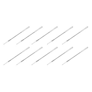 EISCO 10PK Semi-Micro Spatulas, 7.9" - Stainless Steel, Polished - Dual Blade, Rounded End & Tapered End