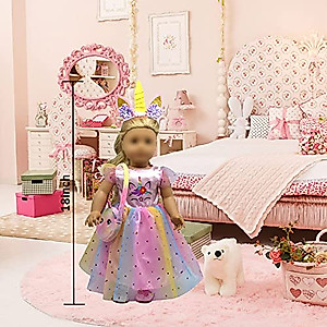 Dciki 18 Inch Doll Clothes and Accessories, Handmade Dinosaur Doll Onesie Pajamas Outfits for 18 Inch American Doll Girls.