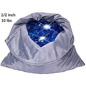 Fire Glass for Fire Pit, 1/2-Inch Reflective Fireplace Glass Rocks for Fire Pit Table,10 lbs Fire Glass for Propane Fire Pit,Cobalt Blue Fire Glass for Fire Pit,Outdoors and Indoors Firepit Glass