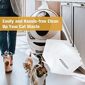 Ligebul 100 Pack Cat Robot Litter Bags for Litter R-obot 4 Waste Bags, Cat Litter Bags for Litter Box Robot 3 Waste Bags Liners Durable Litter Box Liner Replacement, 9-11 Gallons