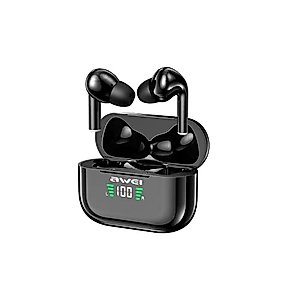 AWEI T29P Earbuds Wireless Bluetooth, Bluetooth 5.3 Noise Cancelling Headphones True Wireless IPX6 Waterproof Stereo in-Ear Earphones with Built-in Microphone (Black)