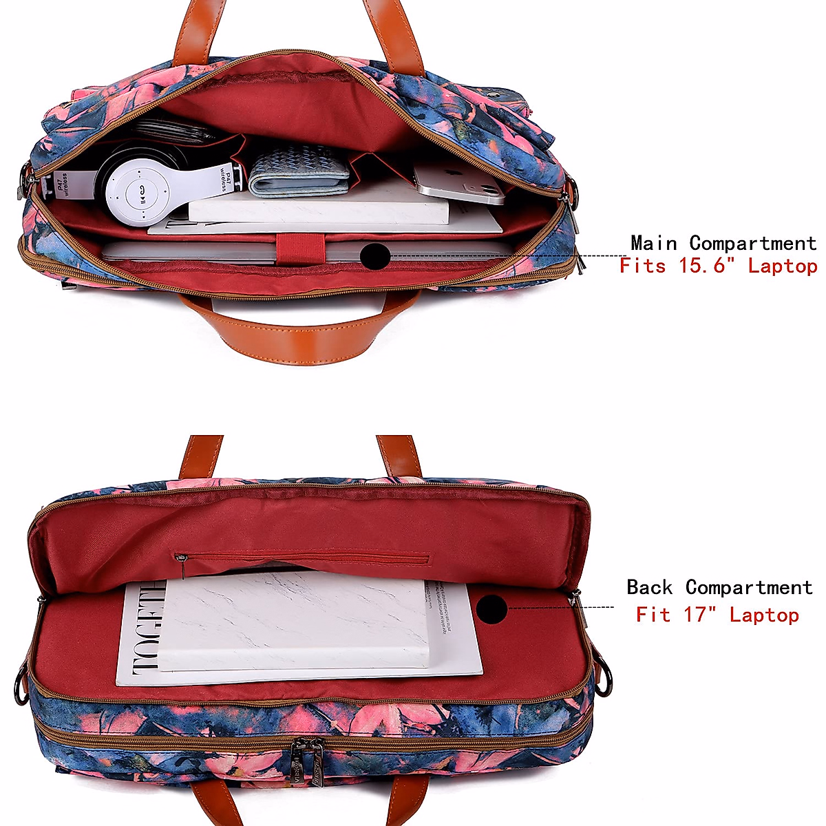 Baosha Multicoloured 17inch Laptop Computer Bag Messenger Bag Briefcase for Women BC-07 (HS)