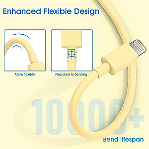 [Apple MFi Certified] iPhone Charger, 6Pack(3/3/6/6/6/10 FT) Lightning Cable Apple Charging Cable Fast Charging High Speed USB Cable Compatible iPhone 14/13/12/11 Pro Max/XS MAX/XR/XS/X/8-multicolor