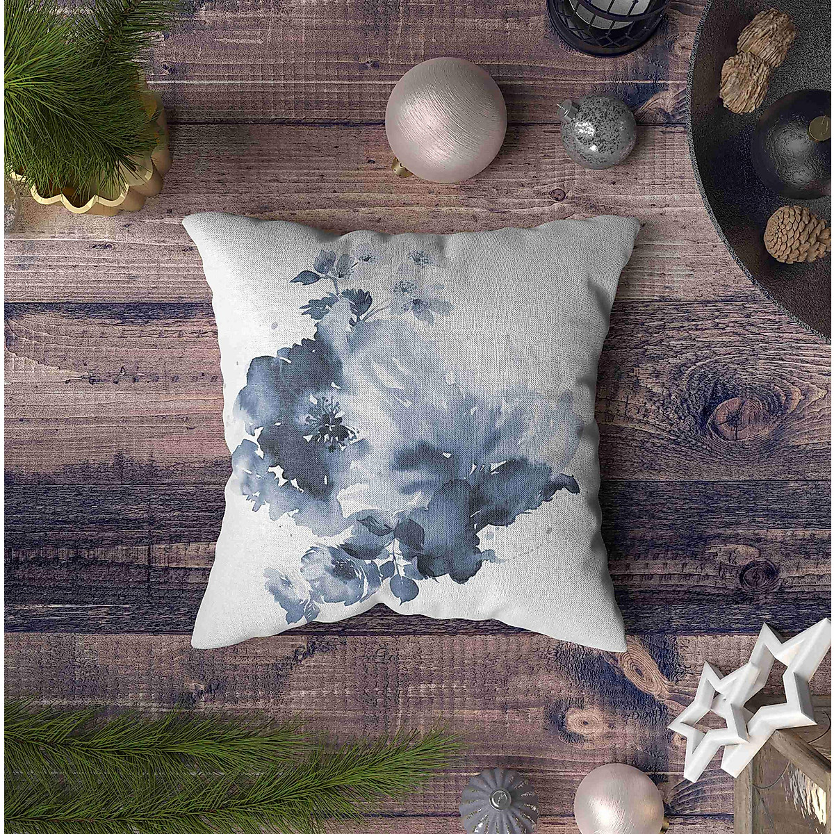 HerysTa Fun Pillow Cases, 18X18 Pillow Case Pack of 2 Invisible Zipper Cushion Cases Halloween Bouquet Spring Delicate Watercolor Wedding Greeting Card Zippable Pillow Case