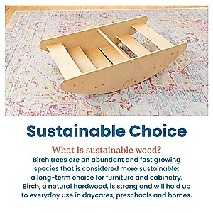 ECR4Kids Rocking Boat and Steps, Play Center, Natural