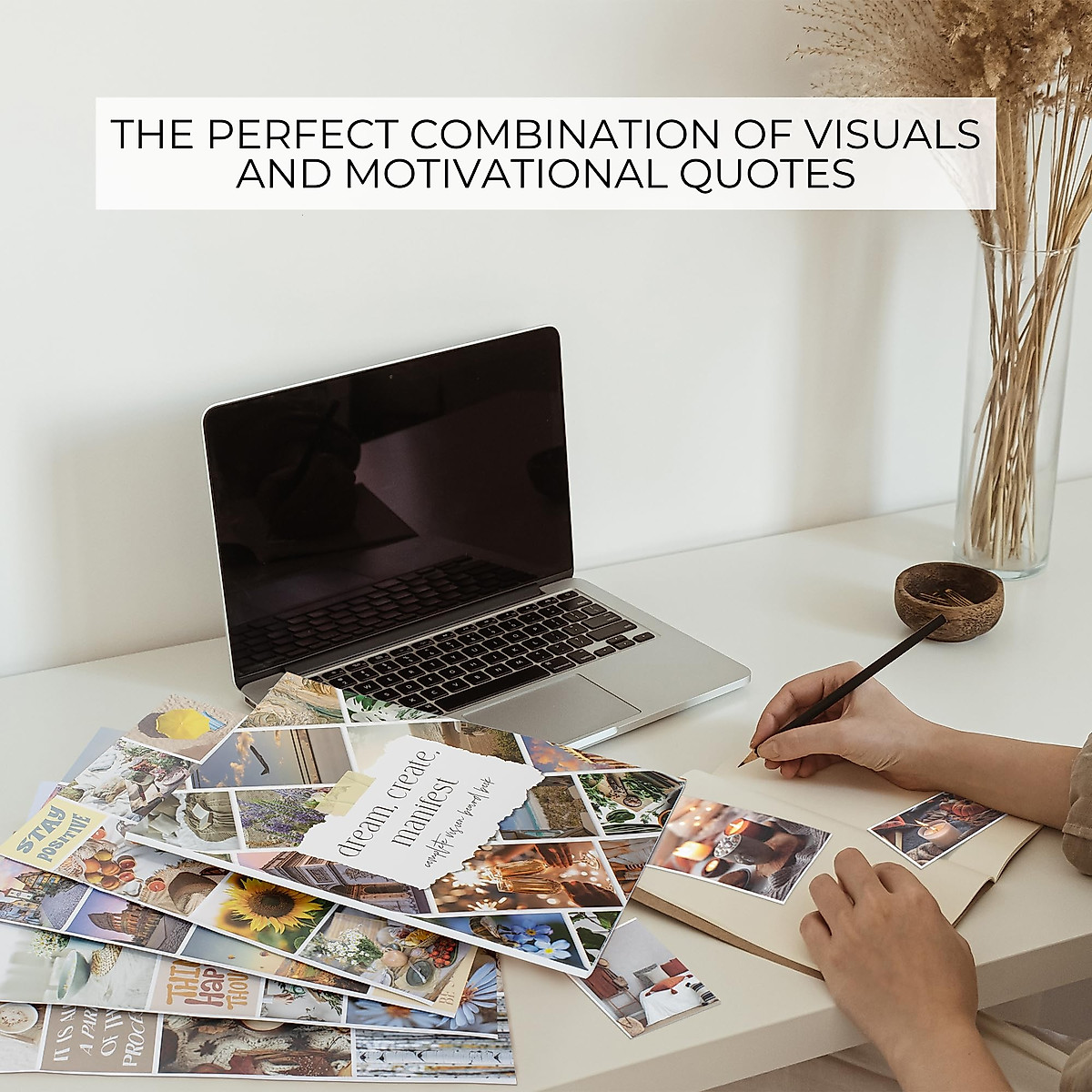 Inspirational Vision Board Book - A Complete Supplies Kit to Unleash Your Dreams/Goals with Motivational Pictures, Quotes & Clip Art - Perfect Magazine for Achieving Success in All Areas of Your Life