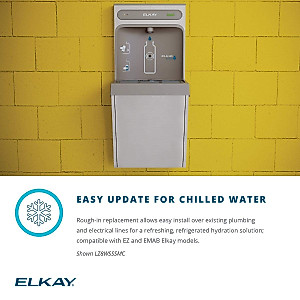 Elkay EZH2O Refrigerated Surface Mount Bottle Filling Station, Filtered, 8GPH, Stainless Steel