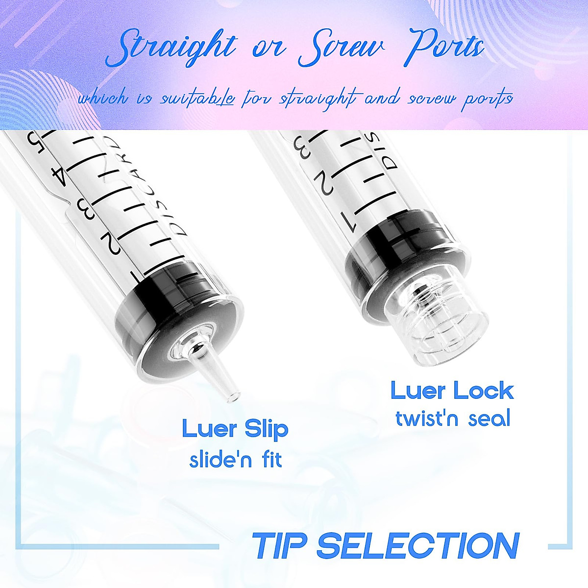 SHAOTONG 30 Gauge 1/2 Inch Luer Lock Accessories Disposable Lab Supplies, Pack of 100