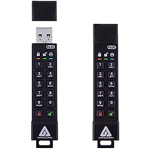 Apricorn 128GB 256-Bit AES XTS Hardware Encrypted Secure USB 3.0 Memory Key (ASK3-NX-128GB)