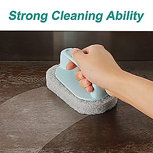 Griddle Cleaning Scouring Pads with Handle for Blackstone，Griddle Scrubber Tool for Flat Top Grill，15 Piece Griddle Brush Cleaner kit for Grill Cleaning Accessories on Hot Griddle Grill