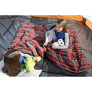 Disc-O-Bed Children's Duvalay Luxury Duvet & Topper Memory Foam Sleeping Pad w/Washable Cover, Camping Accessory for Kid-O-Bunk Cot, Lumberjack Plaid