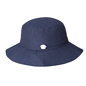 Baby Sun Hat Toddler Bucket Hat for Boys 2-7 Years 2pack Smile Face Grey/Navy