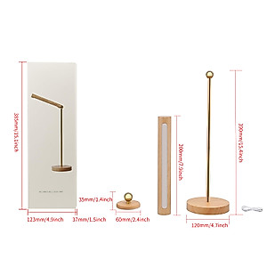 LANDGOO Wooden LED Table lamp Reading lamp Magnetic Dimmable Reading Light
