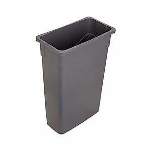 Carlisle FoodService Products 34202323 TrimLine Rectangle Waste Container Trash Can Only, 23 Gallon, Gray