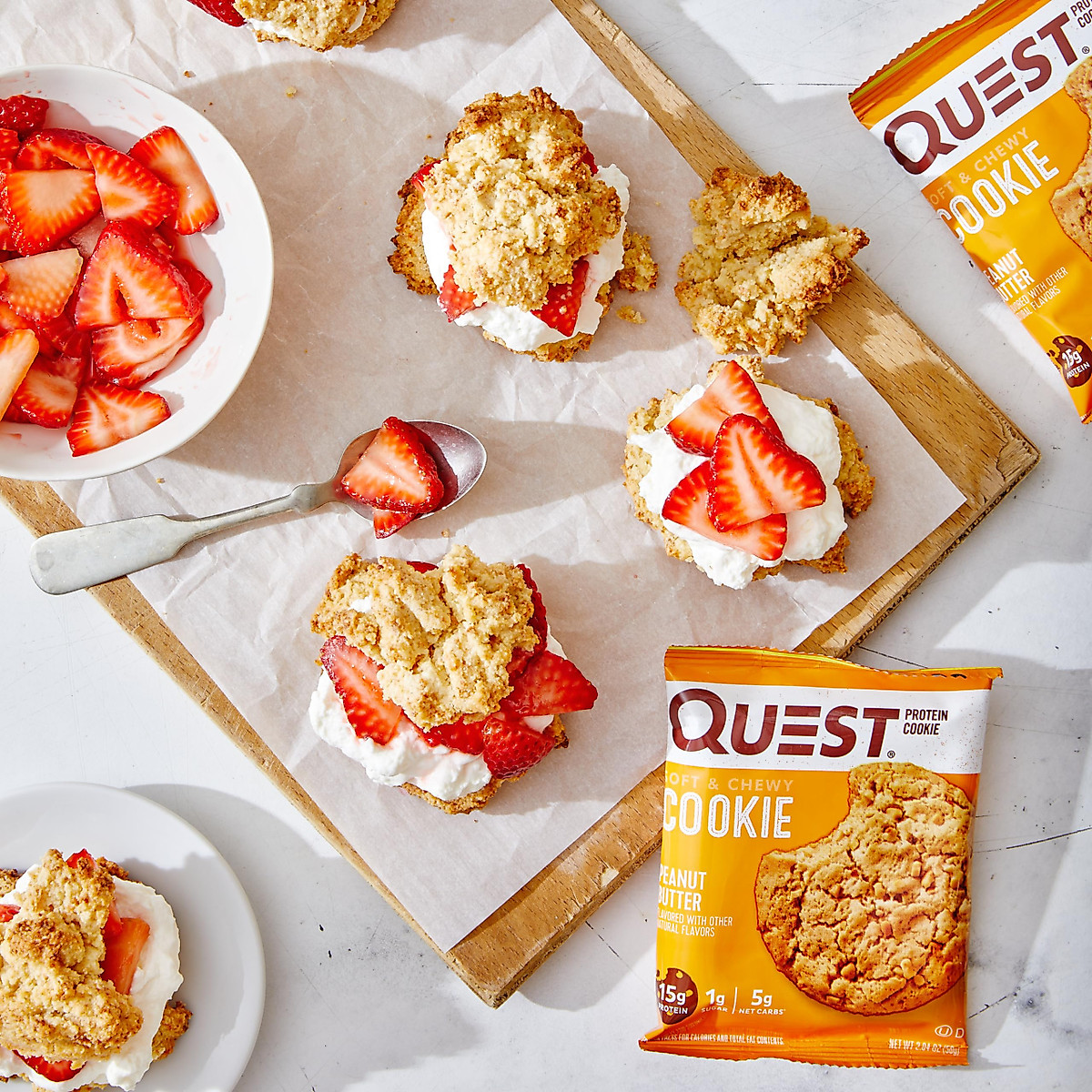 QUEST NUTRITION Peanut Butter Protein Cookie, 4 CT