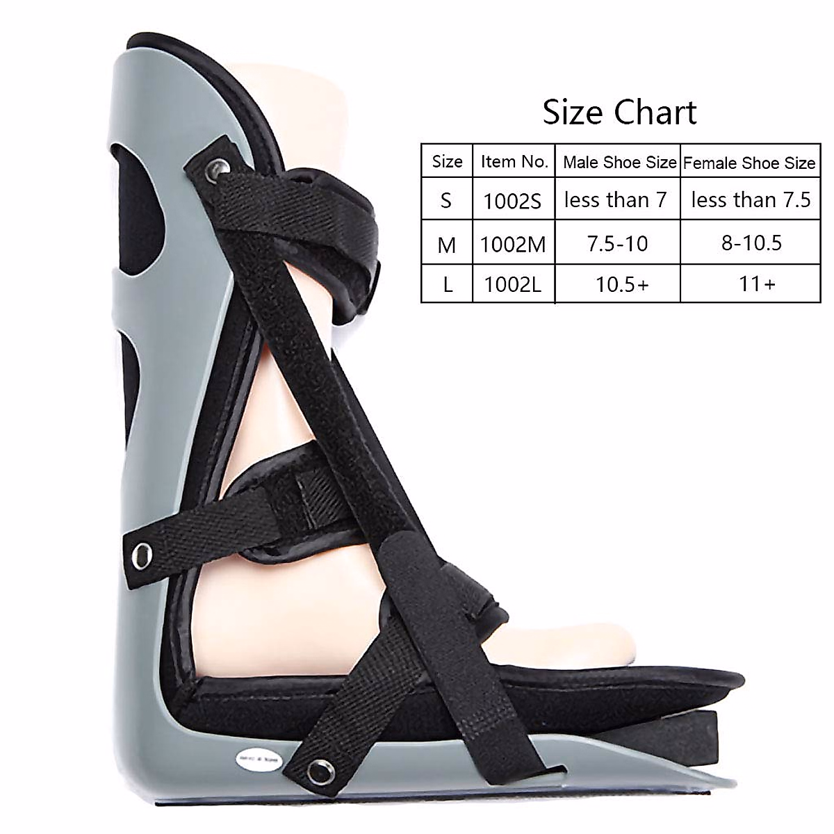 XMJESS Foot Night Splint Adjustable Foot Protectors Guard Foot Brace Support for Plantar Fasciitis. Achilles Tendonitis (Medium)