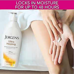 Jergens Ultra Healing Dry Skin Moisturizer, Body and Hand Lotion for Dry Skin, for Quick Absorption into Extra Dry Skin, with HYDRALUCENCE blend, Vitamins C, E, and B5, 32 Ounce