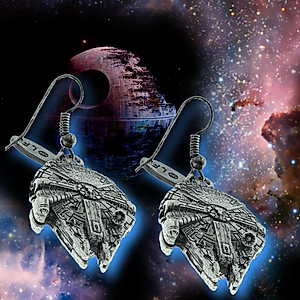 Star Wars Millennium Falcon 3D Dangle Earrings