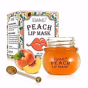 Lip Mask, Lip Sleeping Mask Lip Scrubs Exfoliator Moisturizer Repairs Dry Lips Treatment Peach Moisture Lip Care Scrub