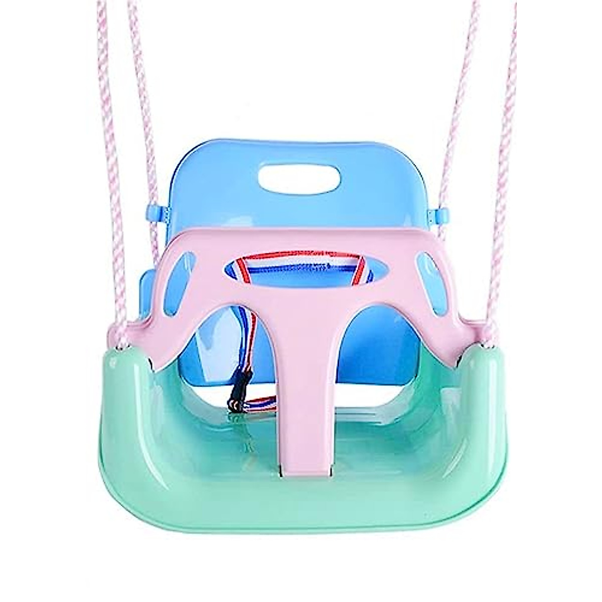 3 in 1 Kids Swing Seat, Infant Toddler Kids Secure Swing Seat Detachable High Back Swing Set for Playground Indoor Outdoor (Macaron Green)