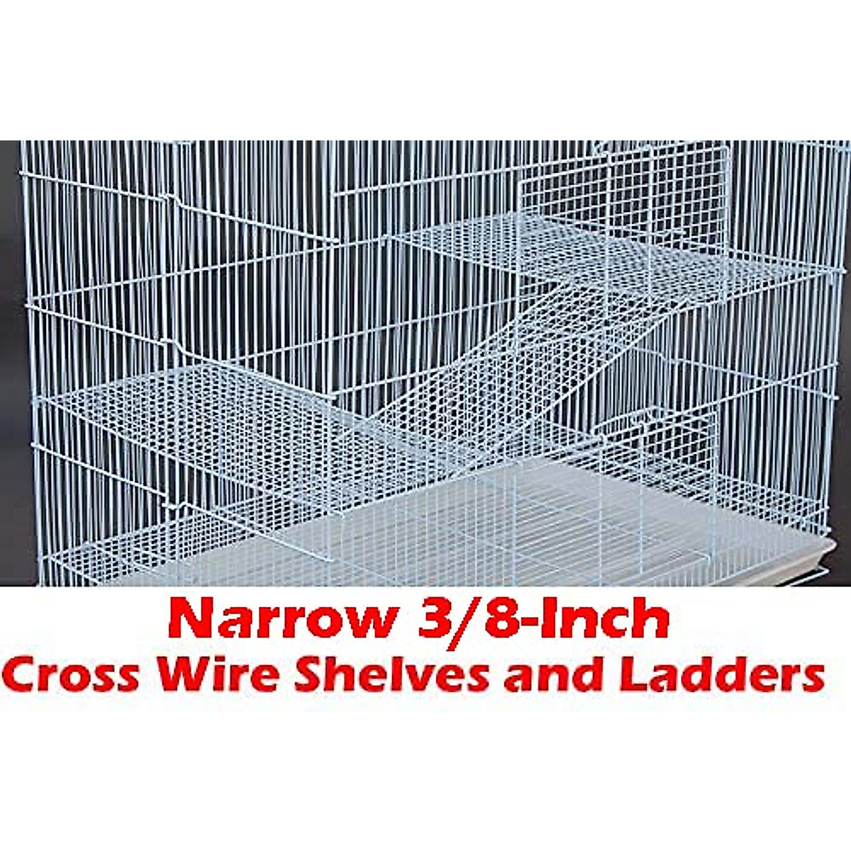 3-Tiers Small Animal Habitate Critter Cage Mouse Hamster Rat Gerbil Guinea Pig Home Sugar Glider Chinchilla Ferret (24" Length x 16" Depth x 24" Height, White)