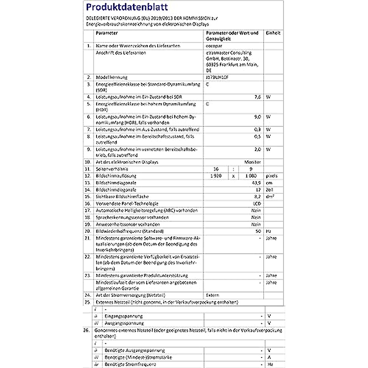cocopar Portable Monitor 4K - 17.3 Inch UHD FreeSync HDR IPS 130% sRGB 3840x2160 Lightweight Eye Care Computer Display with Type-C Mini DP HDMI for Xbox PS4/5 Switch Laptop PC Mac, with Smart Case