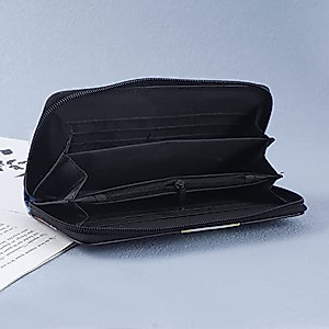 G-Ahora Nightmare Before Christmas Leather Wallet Jack Skellington All Over Print Faux Leather Wallet (WC Jack Skellington D)