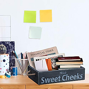 Unistyle Toilet Tray Toilet Tank Box Wood Tissue Holder Box Toilet Paper Tank Storage Basket Decorative Storage Box for Countertop Bathroom Box for Toilet Basket for Toilet Paper Black