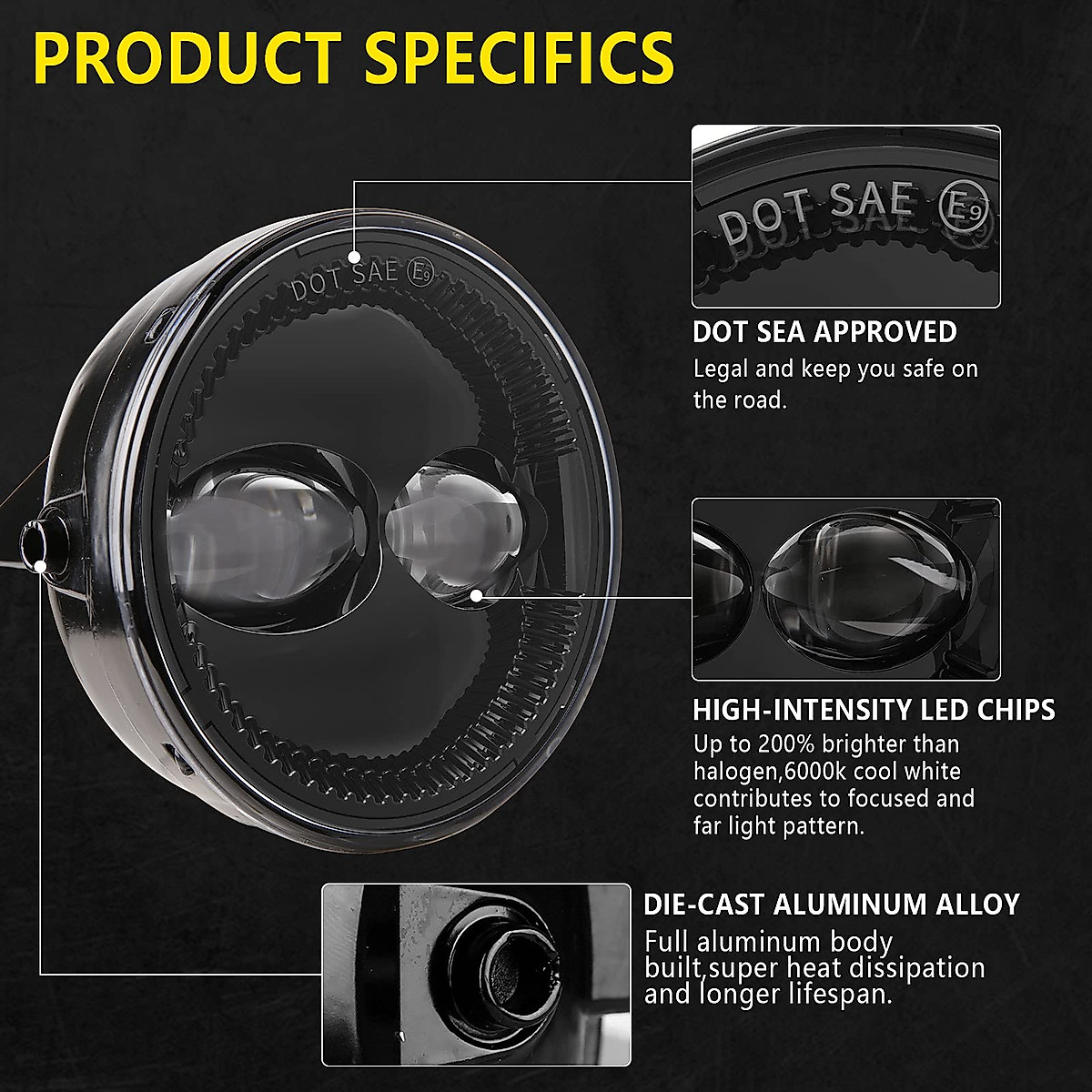 LED Fog Lights Bumper Driving Lamps Assembly Replacement for Ford F150 2006 2007 2008 2009 2010 2011 2012 2013 2014 F150