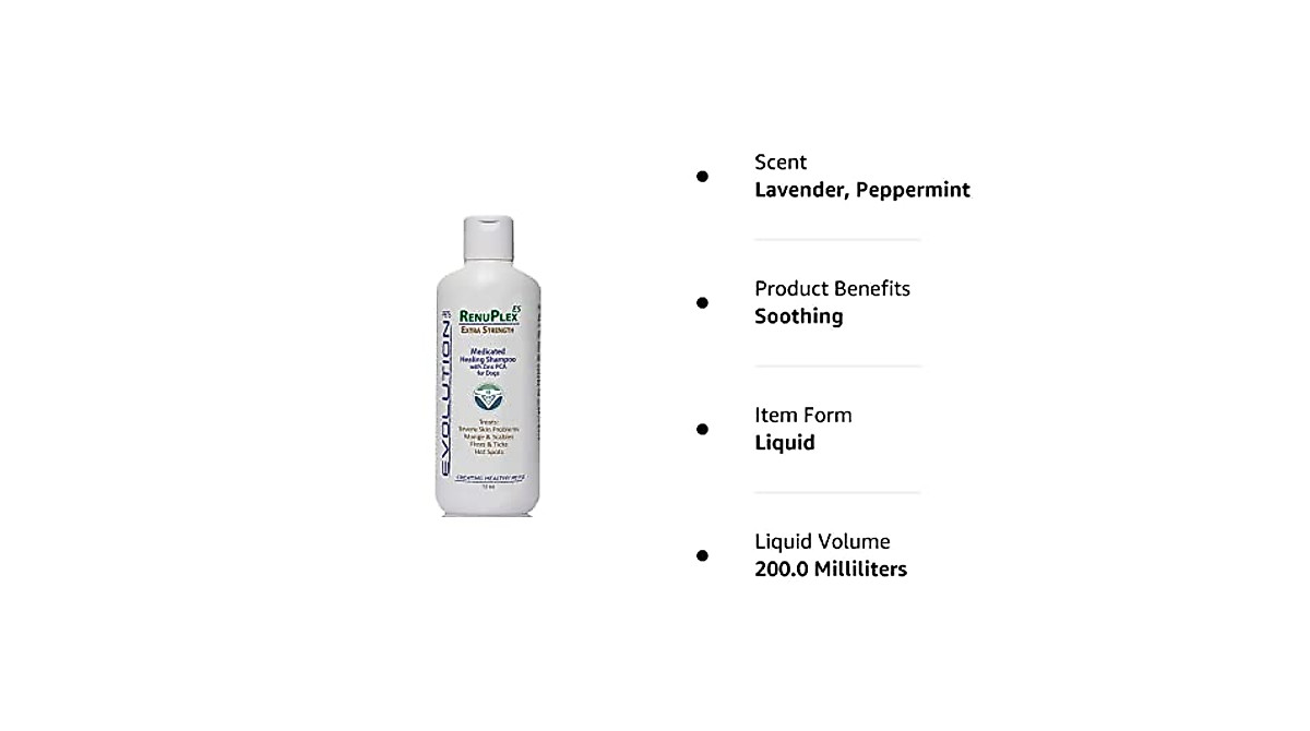 RenuPlex Extra Strength Dog Mange Shampoo - All Natural
