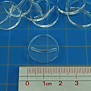 LITKO Paper Miniature Bases | Slotted Paper Figure Holder | Compatible with Dungeons and Dragons | Game Card Stands (3mm Clear Acrylic, 20mm)