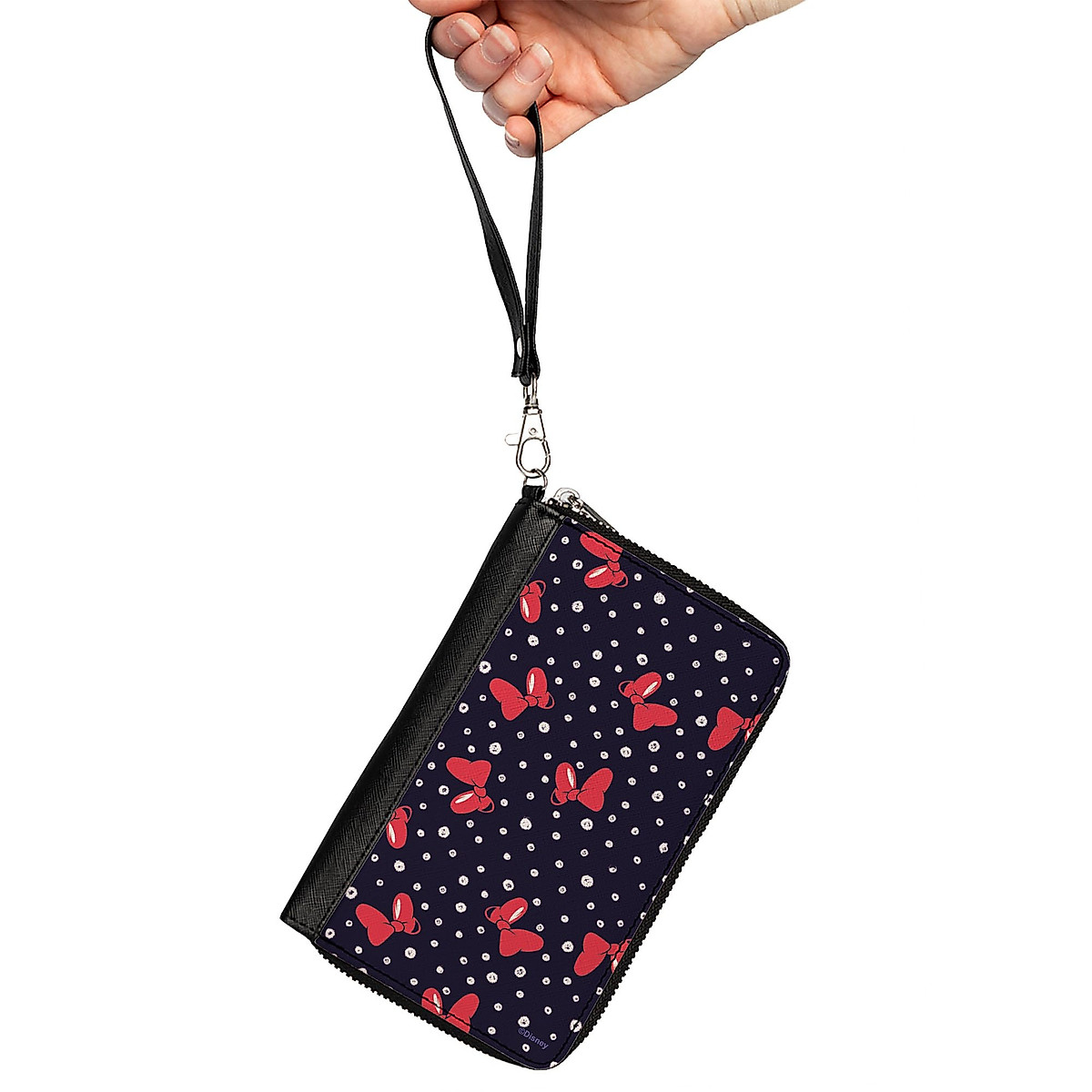 Buckle-Down Women's PU Zip Around Wallet Rectangle-Minnie Mouse, 7.5"x4.5"