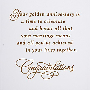 Hallmark 50th Anniversary Card (Golden Wedding Anniversary)