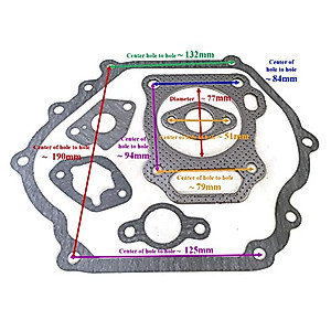 ITACO Overhaul Gasket Set Kit with Base Head Gasket 06111-ZH9-405 for Honda GX270 Motor Lawnmower Trimmer Engine