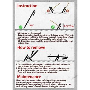 CAMPINGMOON 8pcs Carbon Steel S45C Black Coating Tent Stake for Hard Ground (【11.81-inch 8pcs set】)