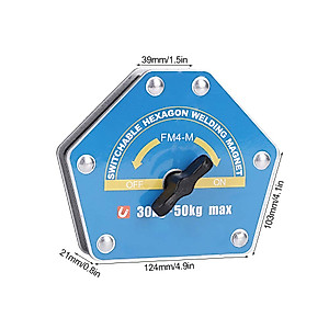 Magnetic Welding Locator 30-50kg FM4-M Switchable Hex Strong Multi Angle Suction Welding Tool Fabrication tools