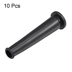 uxcell Cord Boot Protector Cable Sleeve Hose Rubber 69mm Length Black 10 Pcs