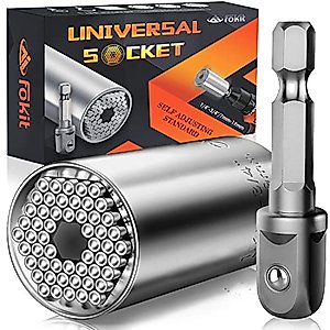 Universal Socket tools Gifts for Men - Socket Grip Tool Sets with Power Drill Adapter, Unique Gadgets Handy DIY Multitools for Men, Stocking Stuffers Gifts for Men/Husband/Boyfriends/Women(7-19mm)