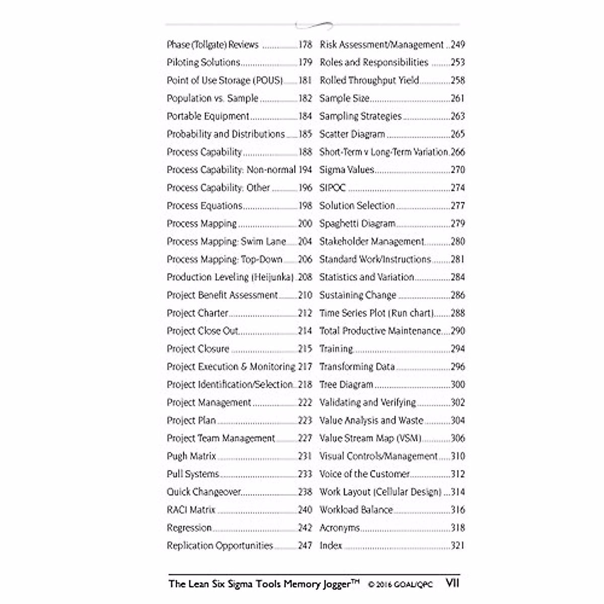 The Lean Six Sigma Tools Memory Jogger