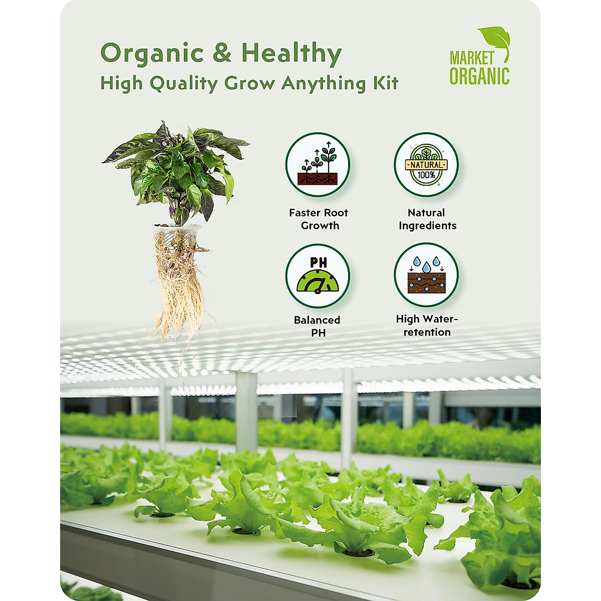 URUQ 140Pcs Hydroponic Pods Supplies: Grow Anything Kit with 35 Grow Sponges, 35 Grow Baskets, 35 Grow Domes, 35 Pod Labels - Compatible with Hydroponics Growing System Indoor Garden from Most Brands