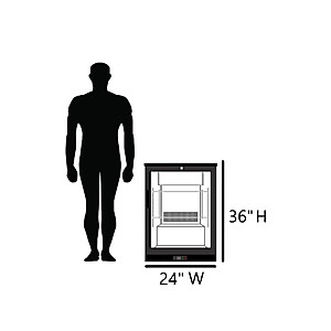 New Procool Refrigeration Single Door Back Bar Cooler with Blue LED; 24" Wide, Counter Height Refrigerator