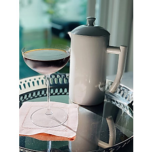 Frieling Double-Walled Stainless Steel French Press Coffee Maker - Snow White - 34 fl oz - Camping French Press Coffee Maker