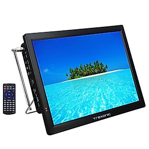 Trexonic Portable Rechargeable 14 Inch 720p LED TV with HDMI, SD/MMC, USB, VGA, AV in/Out and Built-in Digital Tuner