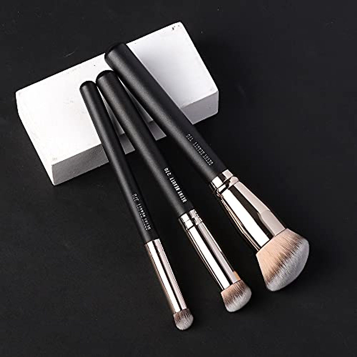 Foundation Brush for Liquid Makeup,Under Eye Concealer Brush Kabuki Set Small Angled Face Cream Blending Air Brushes Dense
