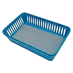 JAVA 10 Piece Assorted Size Organizing Storage Bin Baskets Set (Turquoise)