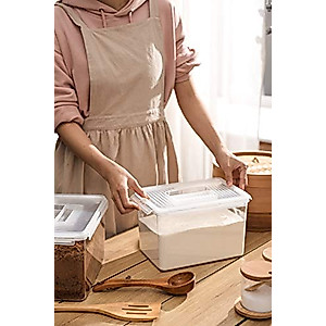 Komax Hikips Flour and Sugar Storage Containers | [Set-of-2] Large Rice, Sugar and Flour Canisters 22-Cups (179-oz) | Airtight Food Storage Containers | Microwave & Dishwasher Safe | BPA-Free Tritan…