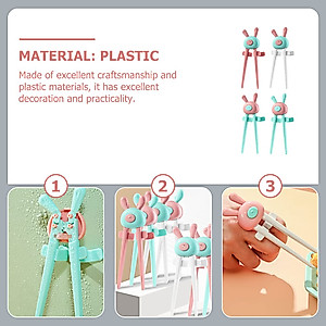 YARNOW 4pcs Auxiliary Chopsticks Dish Drying Rack Cellphone Phones Gamers Chopsticks Controllers Nippers Tool Food Clips Mobiles Chopsticks Gift Potato Plastic Cartoon