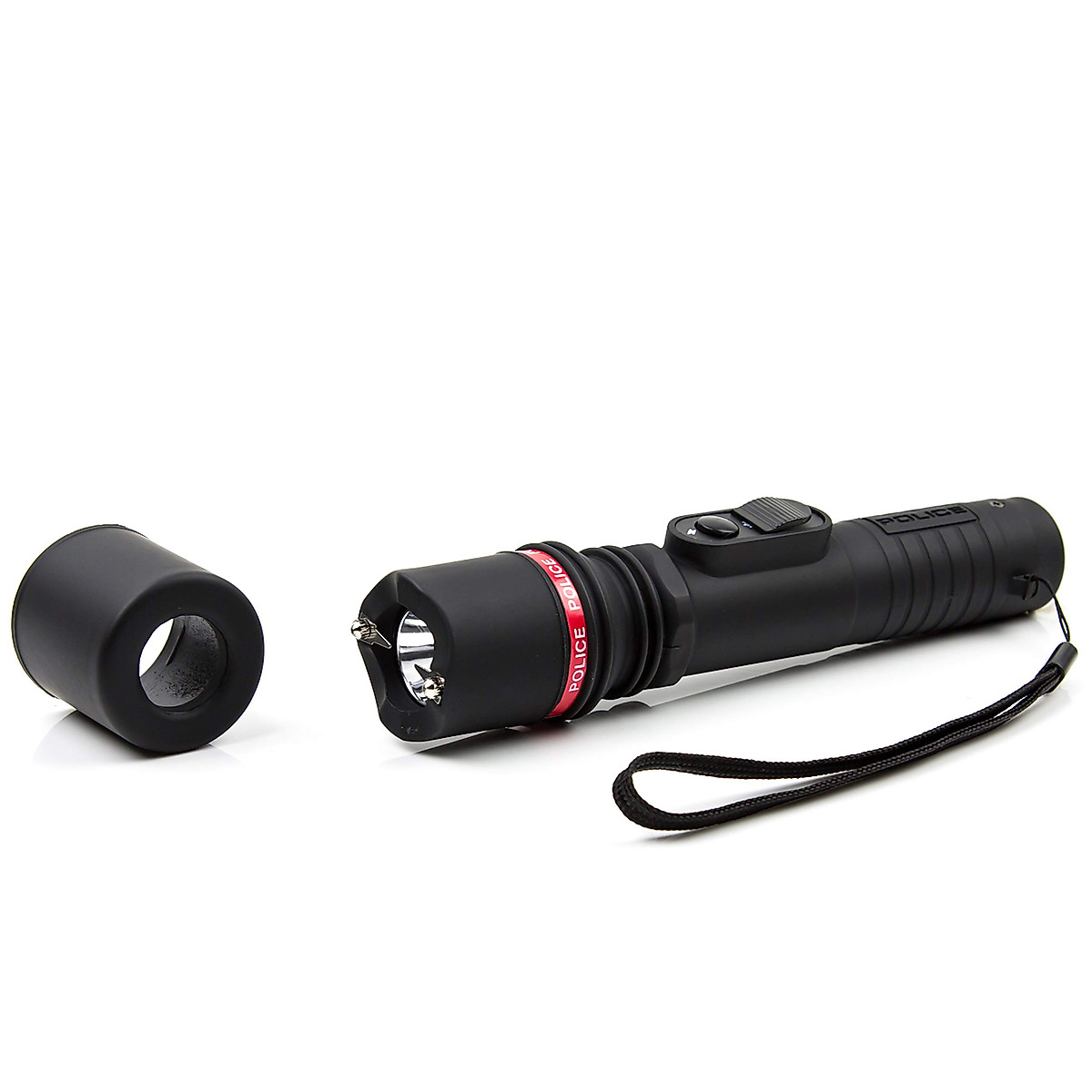 POLICE Stun Gun 305 Rechargeable with LED Flashlight Black