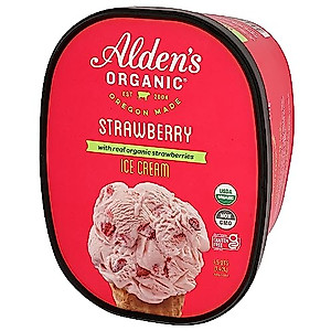 Alden's, Organic Strawberry Ice Cream, 48 oz (Frozen)